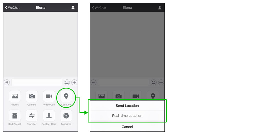 Share Your Real-Time Location in Chats – WeChat Help Center