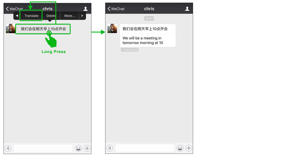 Sending Text Messages in Chat – WeChat Help Center