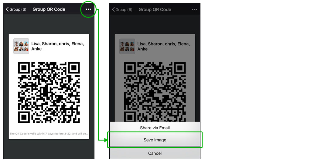 Sharing a Group Chat QR Code with Friends – WeChat Help Center